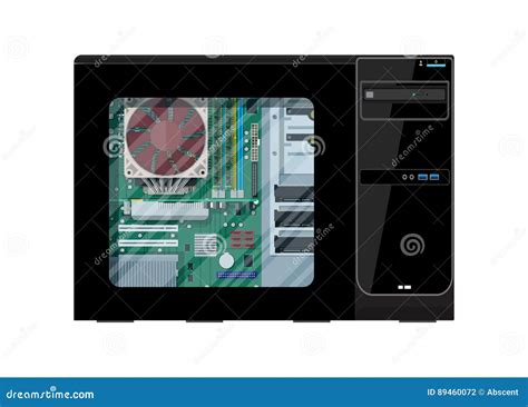 Assembling Pc Personal Computer Hardware Stock Vector Illustration