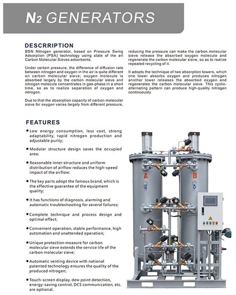 Industrial High Purity N2 Nitrogen Gas Generator Psa Nitrogen