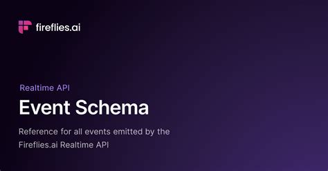 Realtime Api Events Schema Fireflies Ai Api Documentation