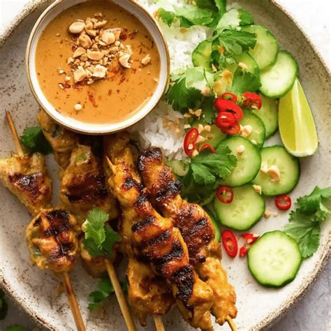 Thai Chicken Satay With Peanut Sauce A Perfect Blend Of Flavors