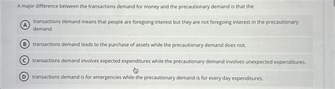 solved a major difference between the transactions demand
