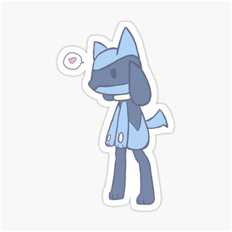 Riolu Chibi Sticker Sticker By Janisbraun Redbubble