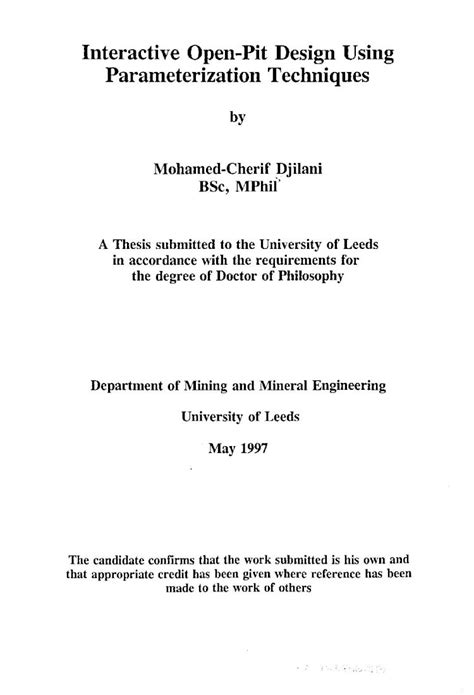 Pdf Interactive Open Pit Design Using Parameterization Techniques Dokumen Tips