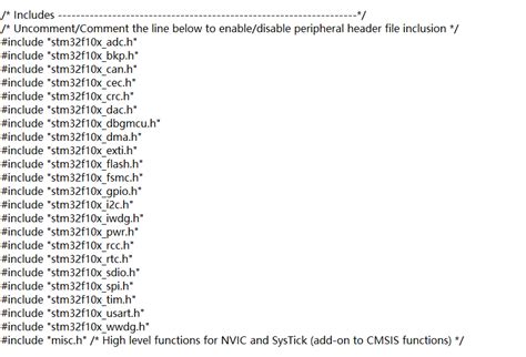 stm32f10x it c、stm32f10x it h和stm32f10x conf h文件作用 chuck yue 博客园