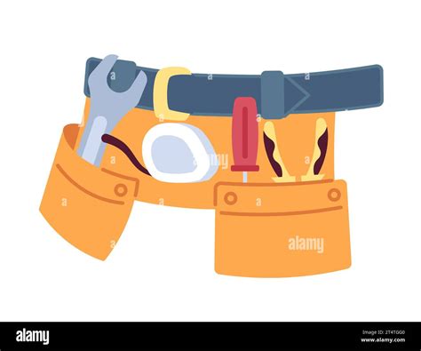 Tools Belt On Waist 2d Cartoon Object Stock Vector Image And Art Alamy