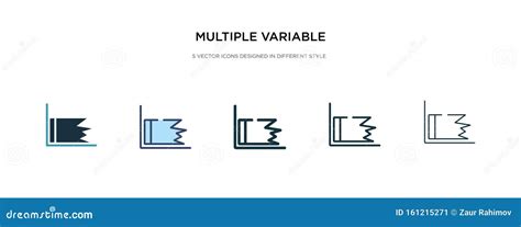 multiple variable point line icon in different style vector