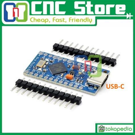 jual arduino pro micro leonardo usb c compatible atmega32u4 16mhz 5v