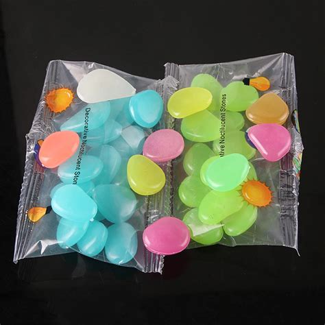 10 шт светящиеся гальки в темноте светящиеся искусственные камни декоративные садовые дорожки