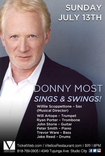 Donny Most Best Known As Happy Days Ralph Malph Sings And Swings At