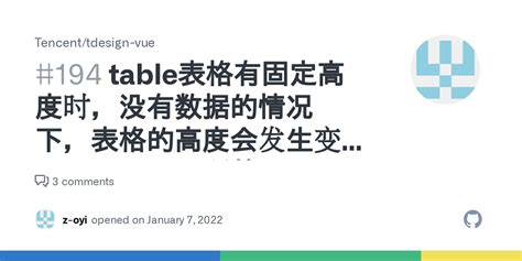 table表格有固定高度时，没有数据的情况下，表格的高度会发生变化。是否可以调整 · issue 194 · tencent tdesign