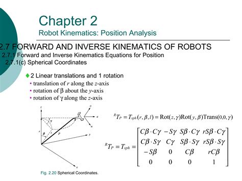 Chapter Robot Kinematics PPT Physics Science