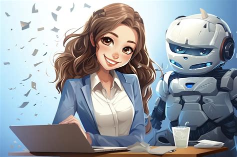 Premium AI Image ChatGPT Chat And A Smiling Woman Generative Ai