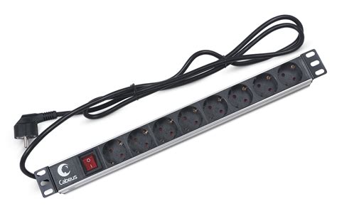Cabeus PDU-8P-2EU Блок евророзеток для 19" шкафов, горизонтальный, 8 ...