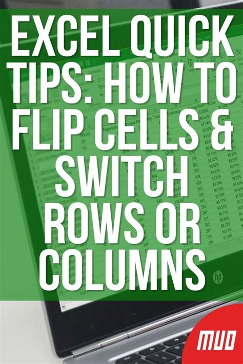 excel quick tips how to flip cells and switch rows or columns excel