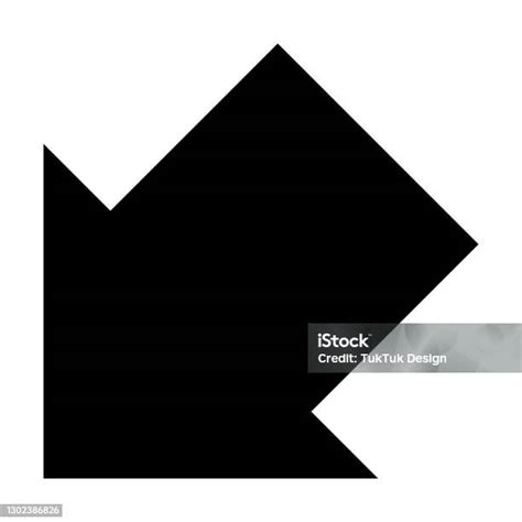 왼쪽 화살표 기호 아이콘 벡터 용 웹 및 응용 프로그램에 대한 검정 플랫 컬러 픽토그램 거리표식에 대한 스톡 벡터 아트 및 기타 이미지 거리표식 교통 신호 표지판