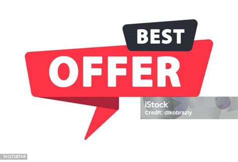 베스트 오퍼 배너 스피치 버블 라벨 스티커 리본 템플릿 벡터 스톡 일러스트 레이 션 1위에 대한 스톡 벡터 아트 및 기타 이미지 Istock