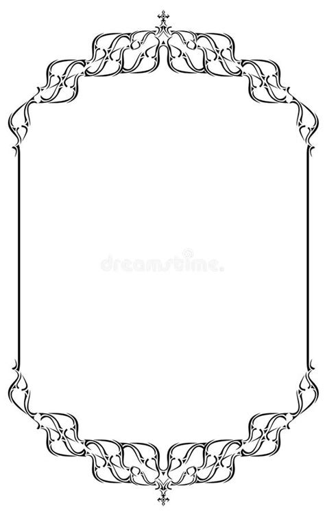 Simple Vector Line Border Frame Isolated Illustration Stock Vector Illustration Of