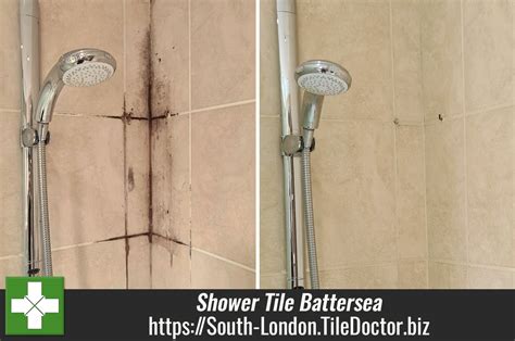 Grubby Ceramic Tiled Shower Renovated In Battersea London Ceramic