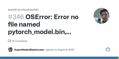OSError Error No File Named Pytorch Model Bin Tf Model H Model Ckpt Index Or Flax Model