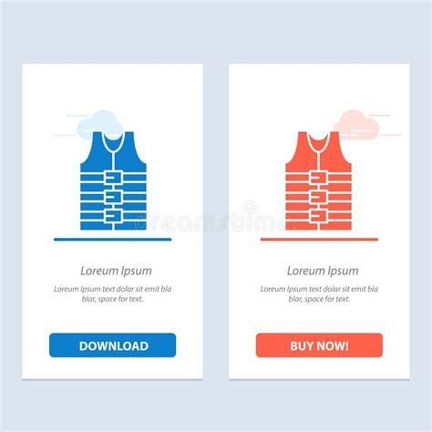 Web Blue And Red Download And Buy Now Web Widget Card Template Stock Vector Illustration Of