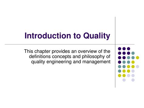 Ppt Introduction To Quality Powerpoint Presentation Free Download
