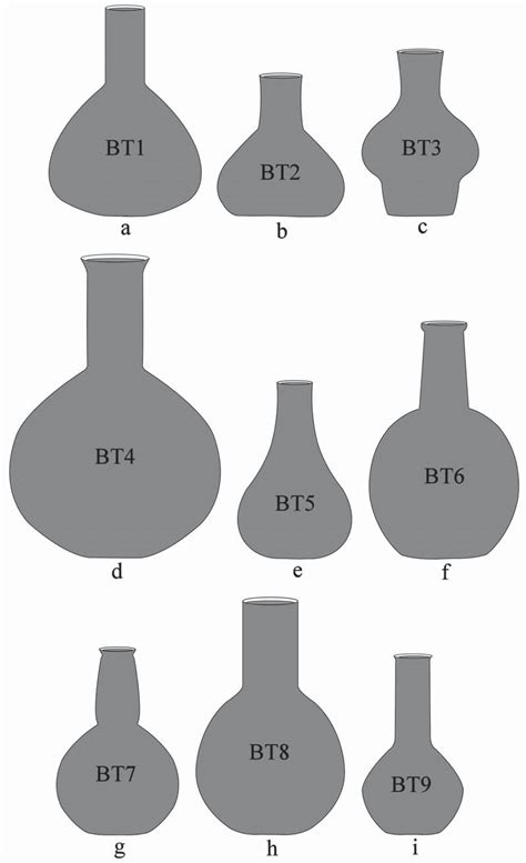 Bottle Shapes A Bt 1 Bt 9 Download Scientific Diagram