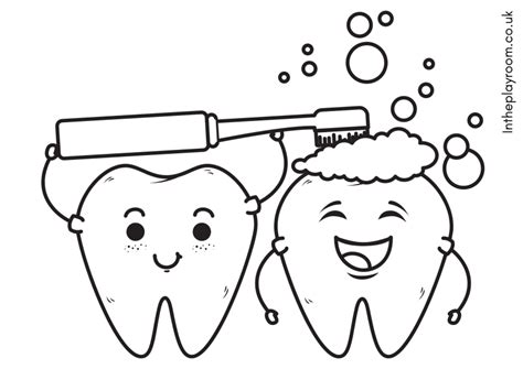 Brush Teeth Coloring Pages Printable