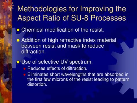 Ppt Producing Ultra High Aspect Ratio Su 8 Structures With Optical Lithography Powerpoint
