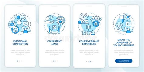 Ways To Develop Brand Longevity Blue Onboarding Mobile App Screen Stock Vector Illustration Of