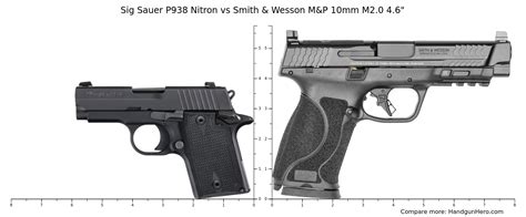 Sig Sauer P938 Nitron Vs Smith And Wesson Mandp 10mm M2 0 4 6 Size