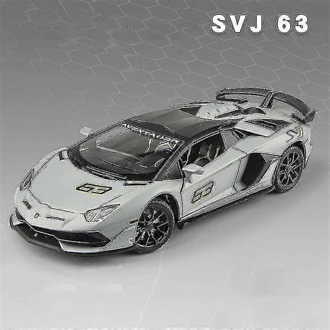 124 Lamborghinis Aventador Svj63 Alloy Model Car Toy Diecasts Metal