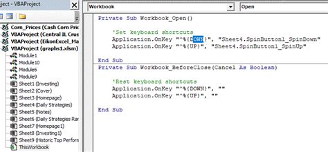 Vba Assigning A Keyboard Shortcut To A Spinbutton In Excel Stack