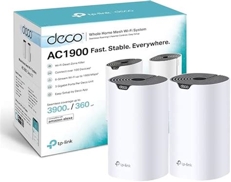 TP Link Deco S7 AC1900 Whole Mesh Wi Fi System Dual Band With Gigabit Ports Coverage Up To