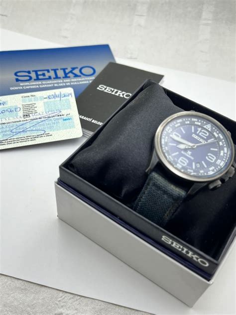 Seiko Blue Alpinist Compass Fieldmaster 4r35 02n0 S Gem