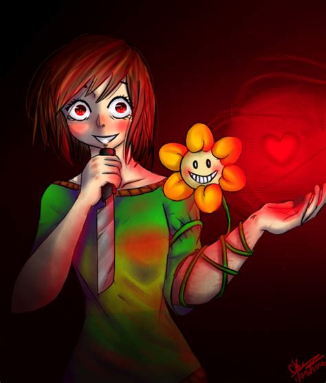 Chara And Flowey By Creepy Killer On Deviantart