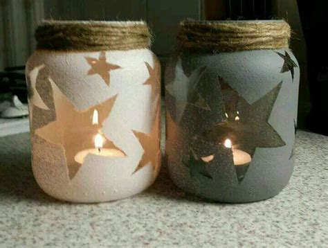 Photophores Créations Avec Bocaux Mason Pot Mason Diy Craft