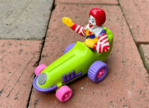 Vintage 1992 Mcdonalds Ronald Rev Up Car Toy Vintage Etsy Happy