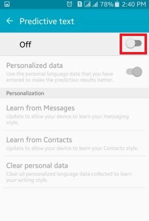 How To Turn Off Predictive Text On Android Lollipop KitKat