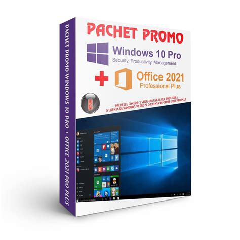 Pachet Windows 10 Pro Si Office 2021 Pp Cu 2 Stickuri Usb Emagro