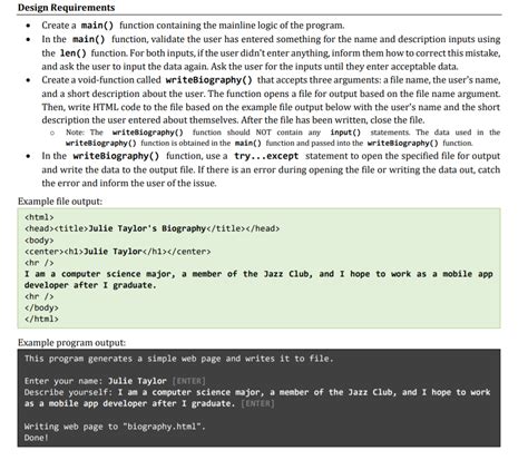 Solved Write A Python Program That Asks The User For Their