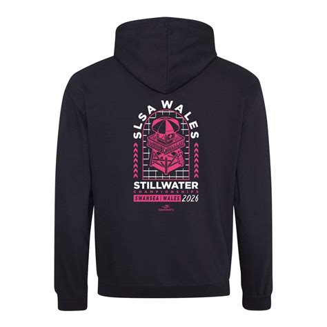 Slsa Wales Stillwater Championships 2026 Hoodie Jet Black Hot Pink