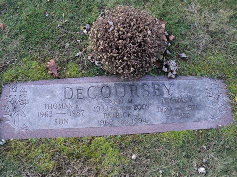 Patrick J Decoursey 1962 1994 Find A Grave Memorial