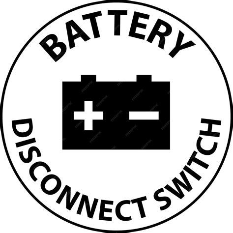 Premium Vector Battery Disconnect Switch Sign On White Background