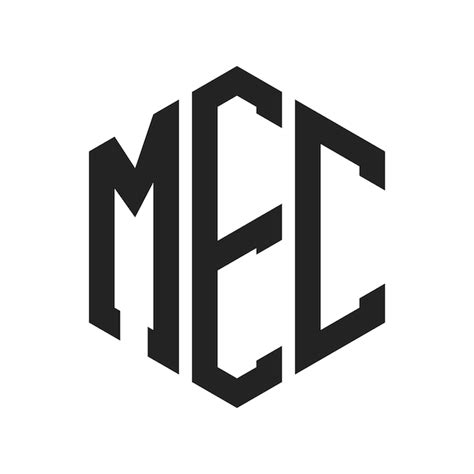 Premium Vector Mec Logo Design Initial Letter Mec Monogram Logo Using Hexagon Shape