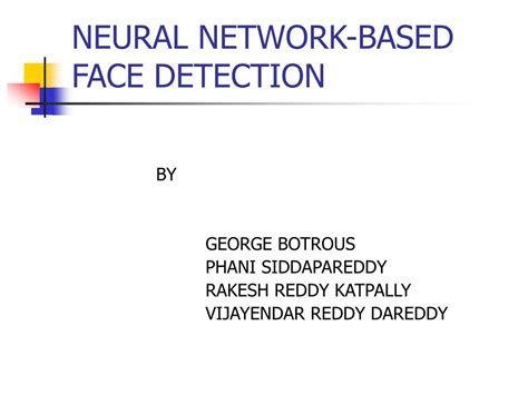 ppt neural network based face detection powerpoint presentation free