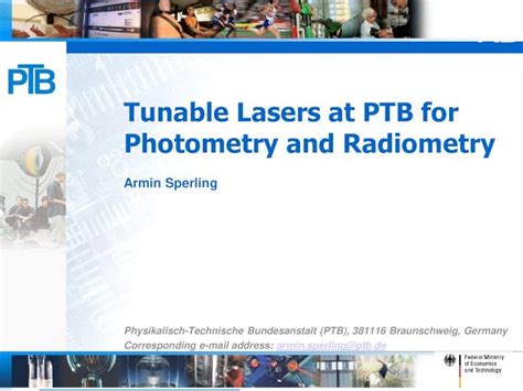 Pdf Tunable Lasers At Ptb For Photometry And Radiometry Armin