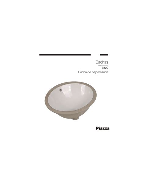 Bacha De Porcelana Bajomesada 45x375x18 Piazza