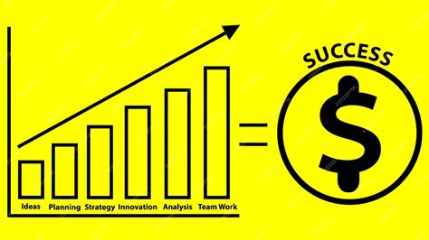 Premium Vector Success Key Flowchart Graph Isolated Yellow