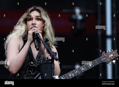 Guitarist For The Band The Warning Daniela Villarreal During A
