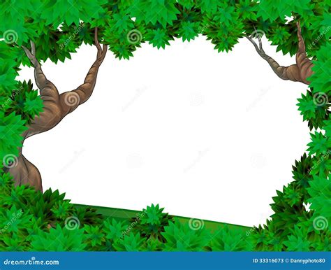 An Empty Template With Two Old Trees Stock Illustration Illustration Of Poster Forest 33316073